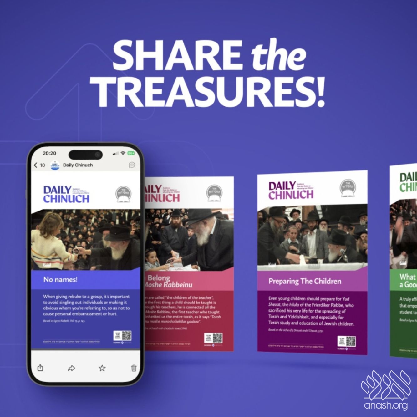 Celebrating One Year of Daily Chinuch Status | Anash.org